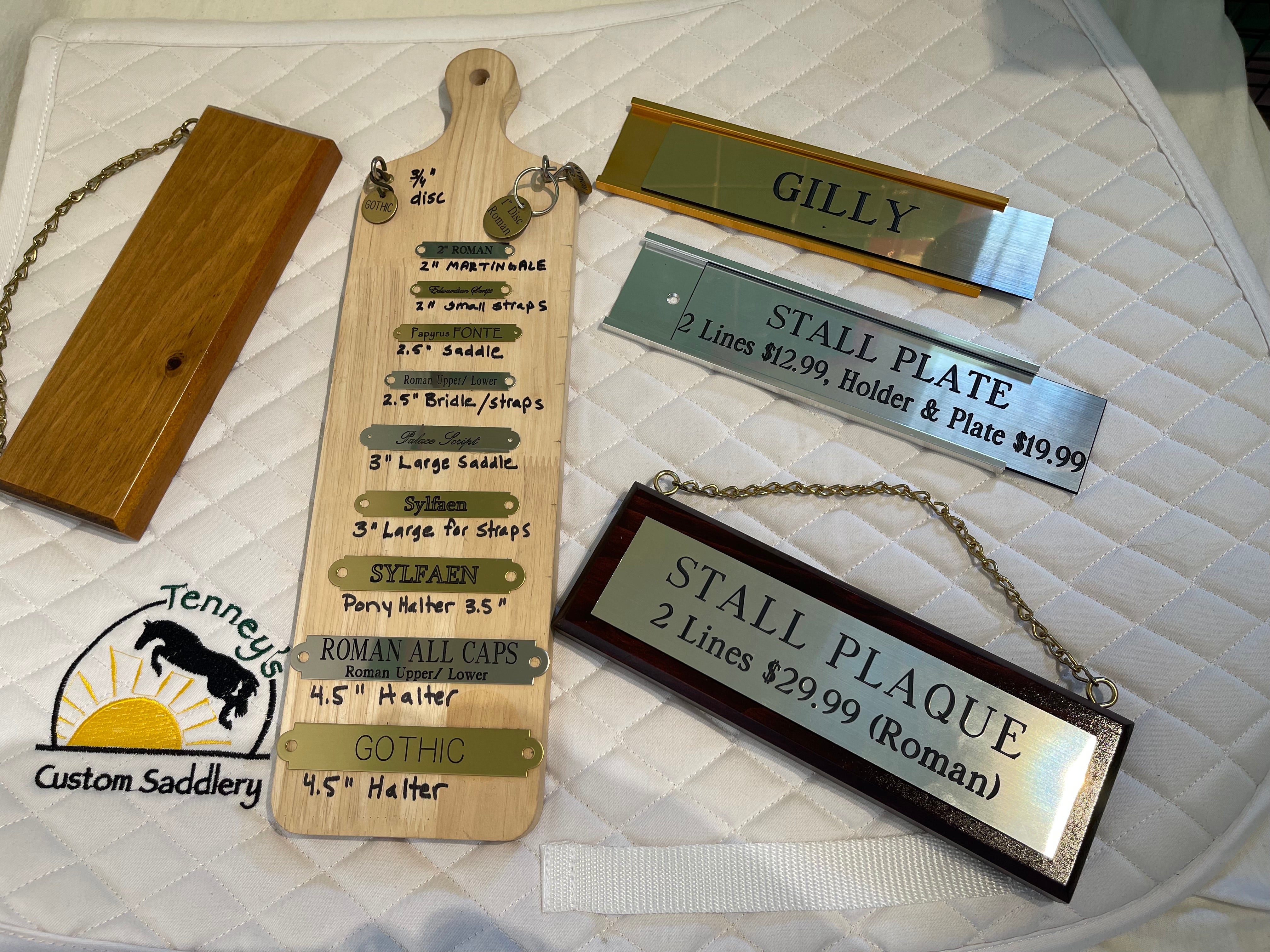 Silver Stall Plate NO holder | STALLPLATESILVER | Silver | One ...